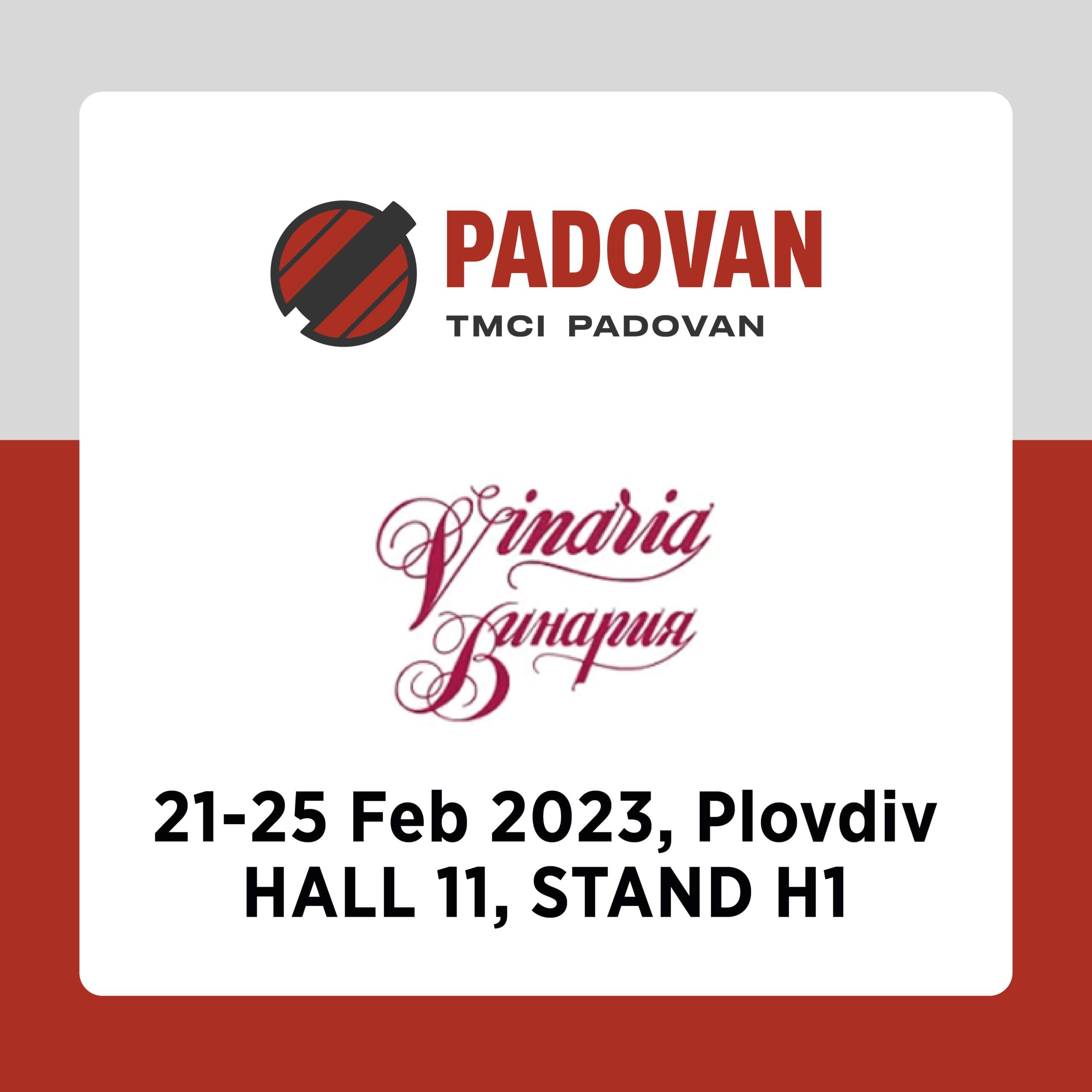 Vinaria Bulgaria 2023: с 21 по 25 февраля - Padovan
